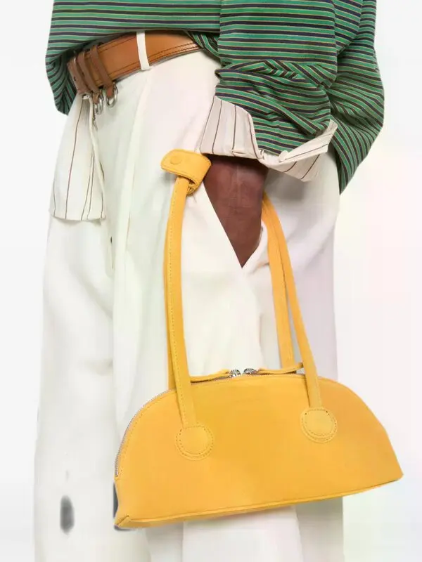 MARGESHERWOOD Bessette Suede Half-moon Tote Bag