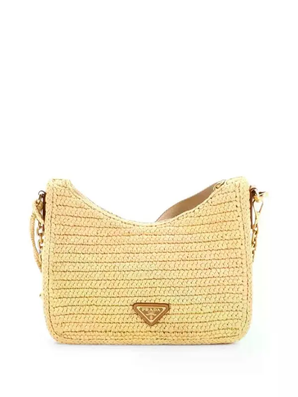 Prada Re-edition 2000 Shoulder Bag Raffia Mini Hobo Bag