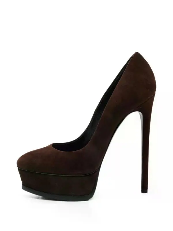 Casadei Daisy Suede Heeled Pumps - Brown