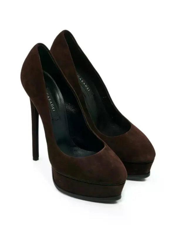 Casadei Daisy Suede Heeled Pumps