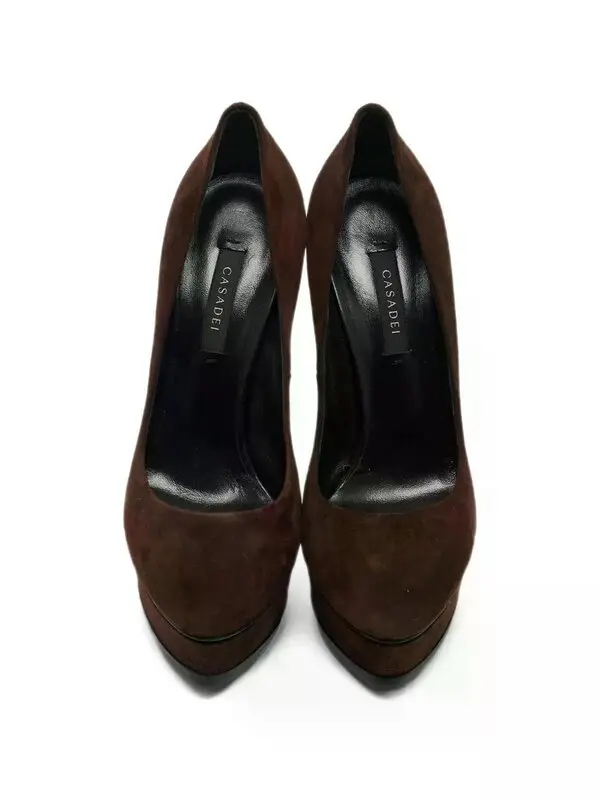 Casadei Daisy Suede Heeled Pumps