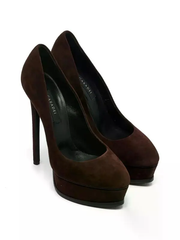 Casadei Daisy Suede Stiletto Platform Pumps