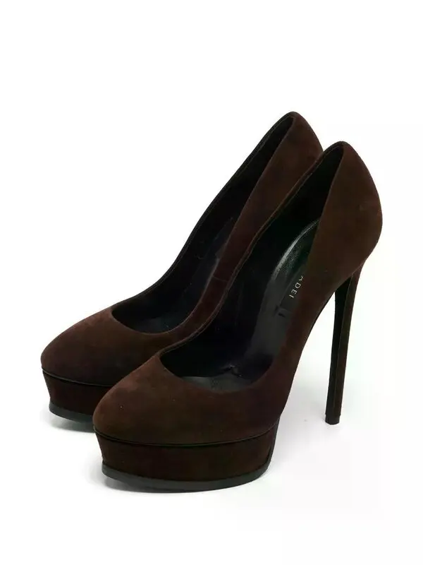 Casadei Daisy Suede Stiletto Platform Pumps