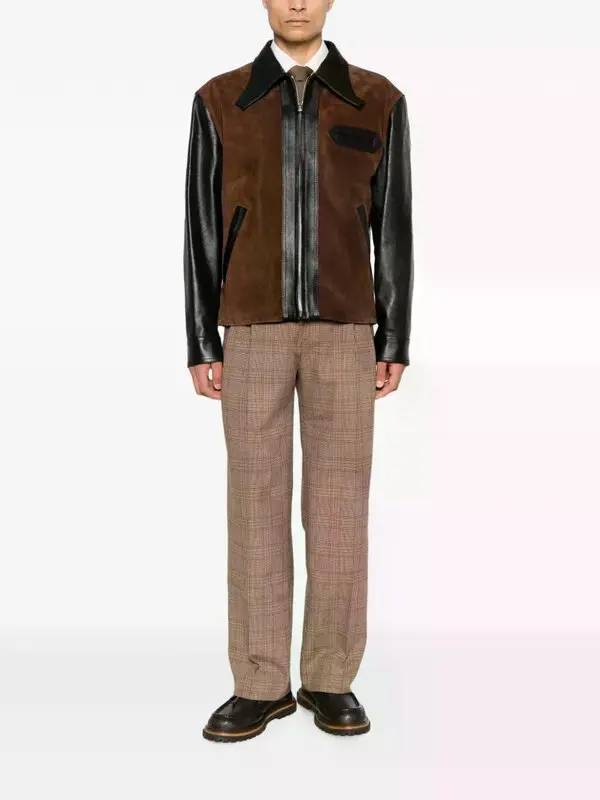 Drole De Monsieur Check Pattern Pleated Trousers