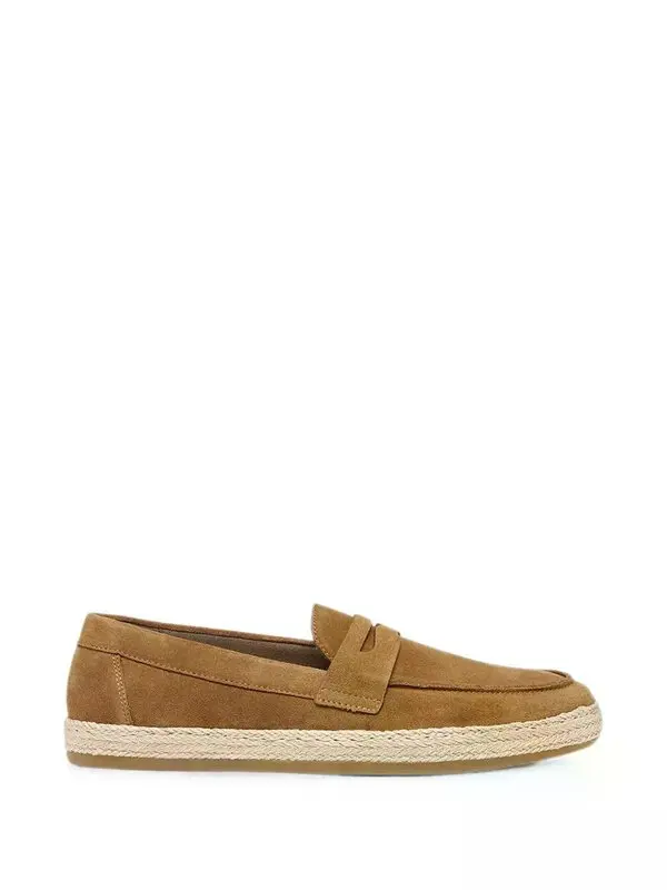Geox Pantelleria Suede Espadrille Loafers - Brown