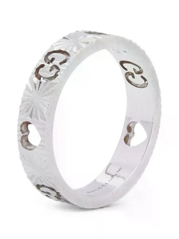 Gucci Icon Heart Ring - Silver