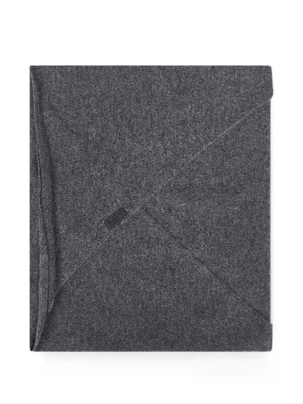 Brunello Cucinelli Monili-embroidered Triangular Scarf