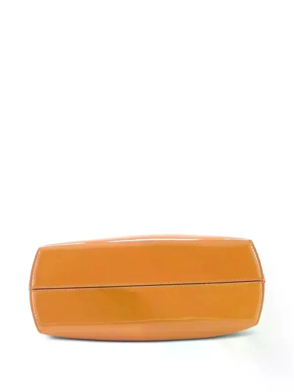 Fendi Patent Midi Shoulder Bag - Brown