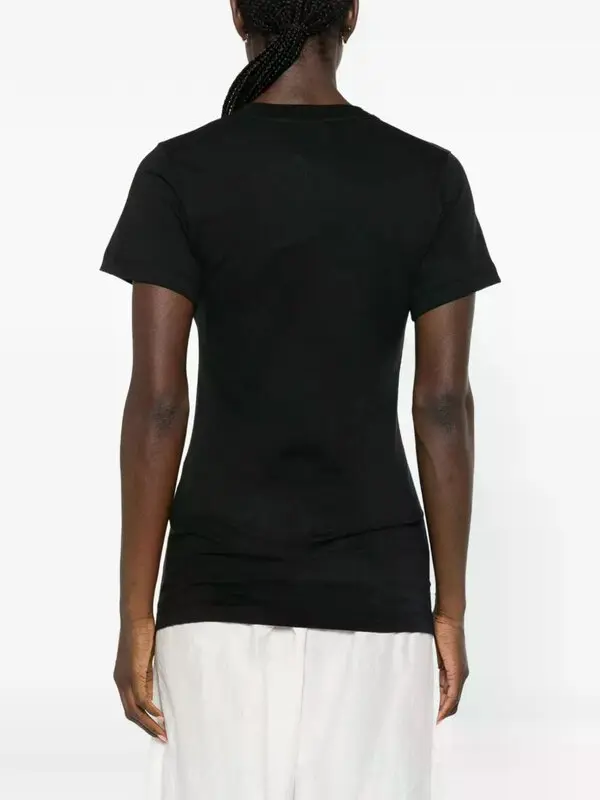 TOTEME Ribbed V-neck Cotton T-shirt
