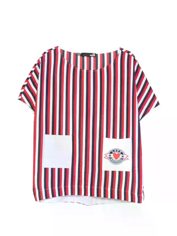 Moschino Striped Patch-pocket Blouse