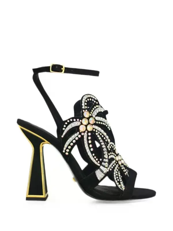 KAT MACONIE Annnnd Crystal-embellished Sandals - Black
