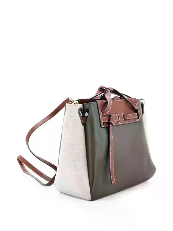 Loewe Lazo Bag Leather With Canvas Mini Crossbody Bag