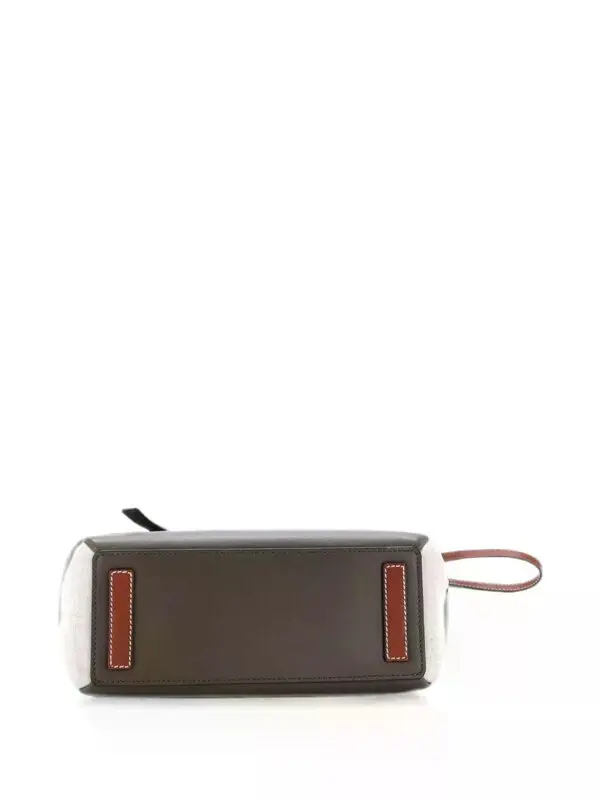 Loewe Lazo Bag Leather With Canvas Mini Crossbody Bag