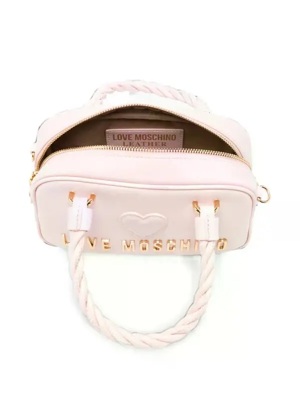 Moschino Heart-patch Logo-lettering Tote Bag