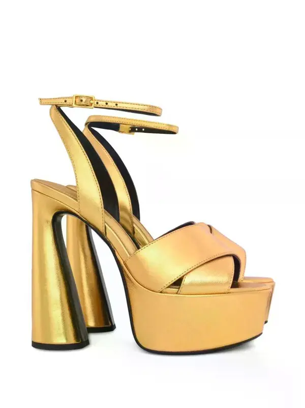 KAT MACONIE Metallic Effect Platform Sandals