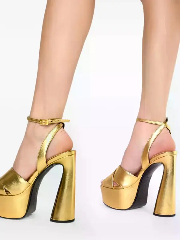 KAT MACONIE Metallic Effect Platform Sandals