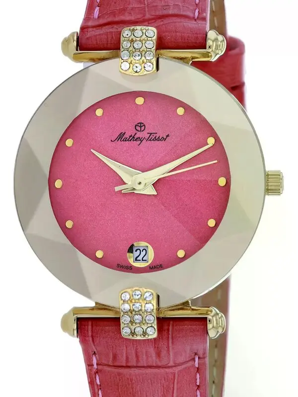 MATHEY TISSOT Pyramide 33mm Leather Strap Watch