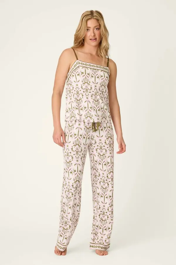 PJ Salvage Déjà Vu Dreams Tiki Time Long Pajama Set