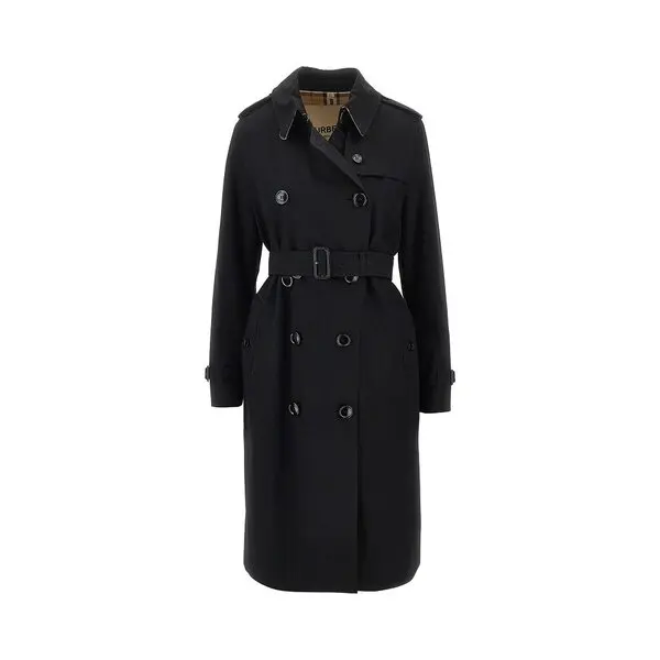 Burberry Long Kensington Heritage Trench Coat - Black