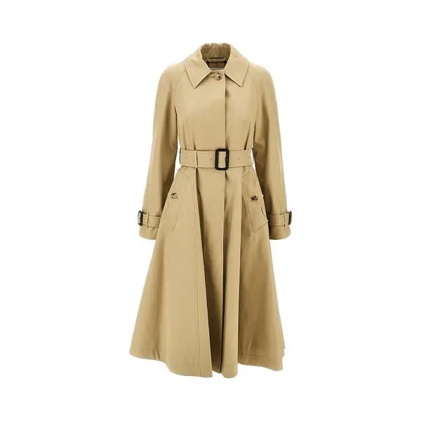 Burberry Gabardine Fit-and-flare Ellingham Car Coat - Beige