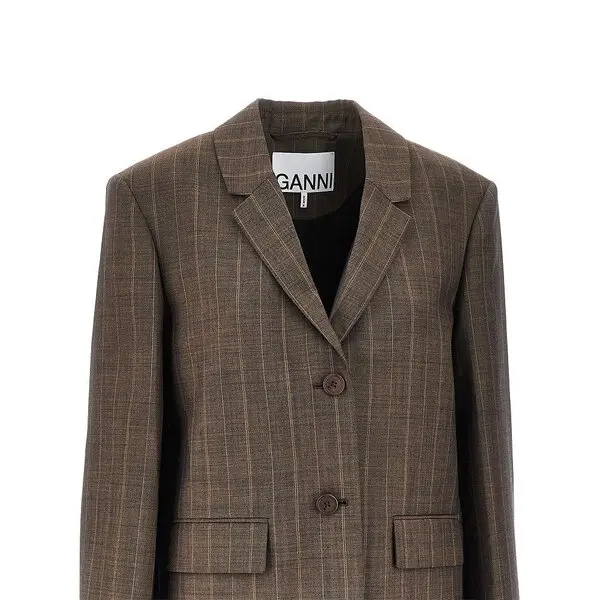 GANNI Tailored Pinstripe Blazer
