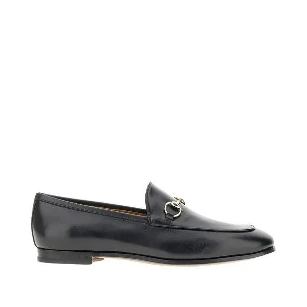 Gucci Jordaan Leather Loafers With Horsebit Detail - Black