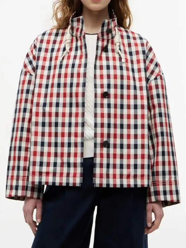 Tommy Hilfiger Check Cotton Short Parka