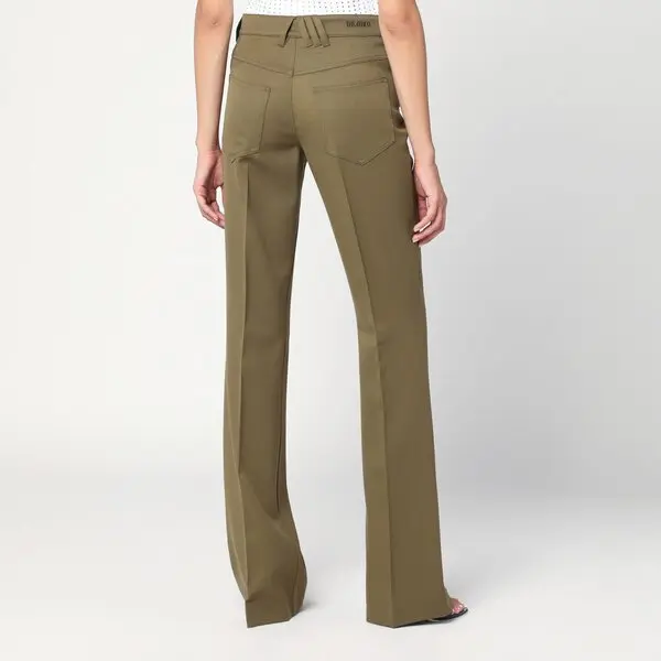 Attico Military Wool Gabardine Trousers - Green