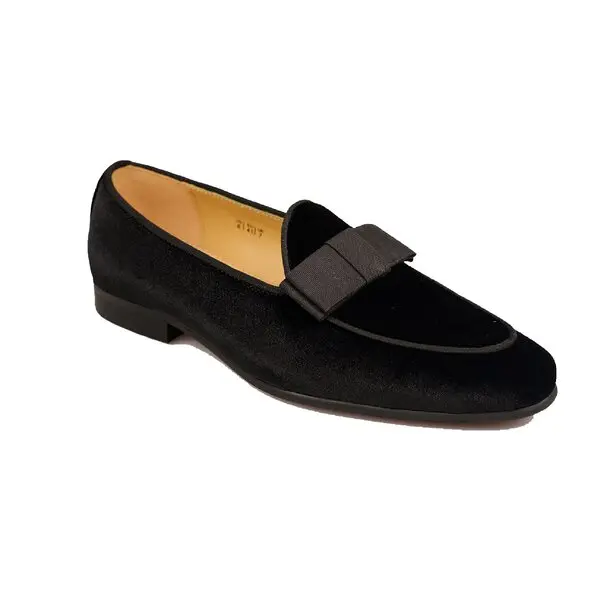 DAVID WEJ Bradford Velvet Belgian Bowtie Loafers