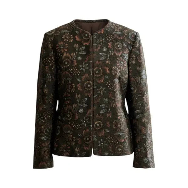 STOVARIA Aari Hand-embroidered Silk Jacket