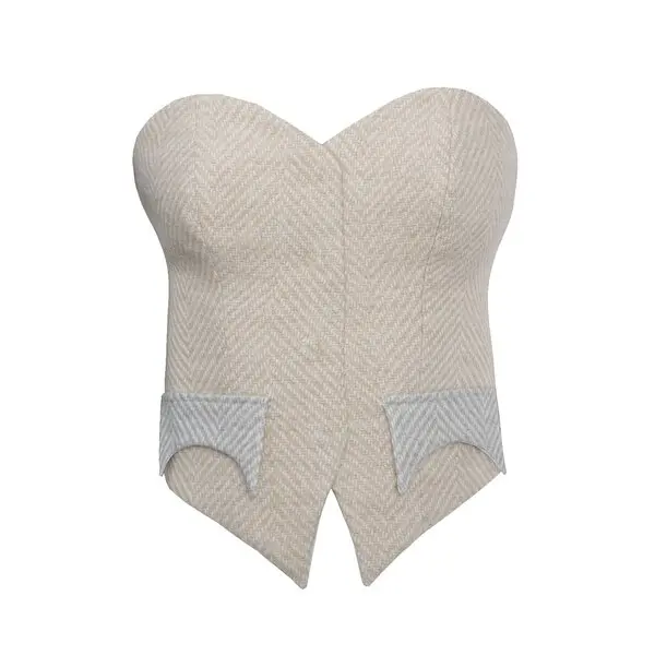 VESTIAIRE D'UN OISEAU LIBRE Neutrals Alpaca Wool Corset