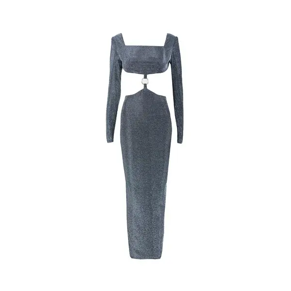 VESTIAIRE D'UN OISEAU LIBRE Cut-out Lurex Dress
