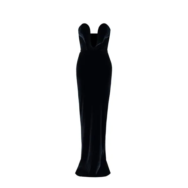 VESTIAIRE D'UN OISEAU LIBRE Cut-out Velvet Gown