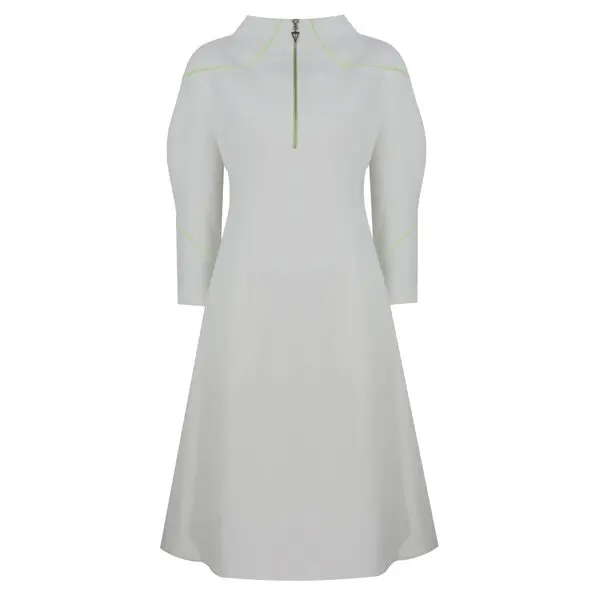 MIRIMALIST Angle Midi Dress Ecru