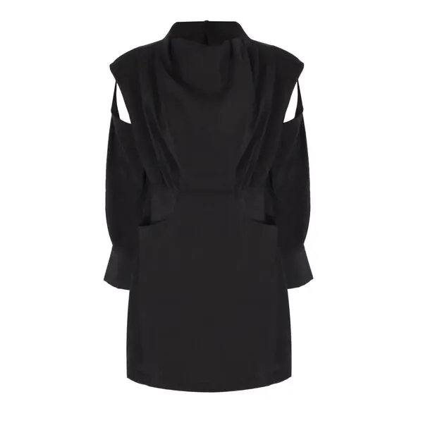 MIRIMALIST Cupro Mini Dress Sleeves Off