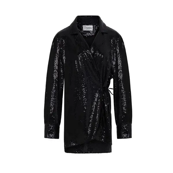THISISU COLLECTION Camilla Sequin Shirt Dress