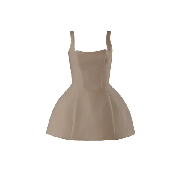 VESTIAIRE D'UN OISEAU LIBRE Neutrals Structured Cashmere Dress - Beige