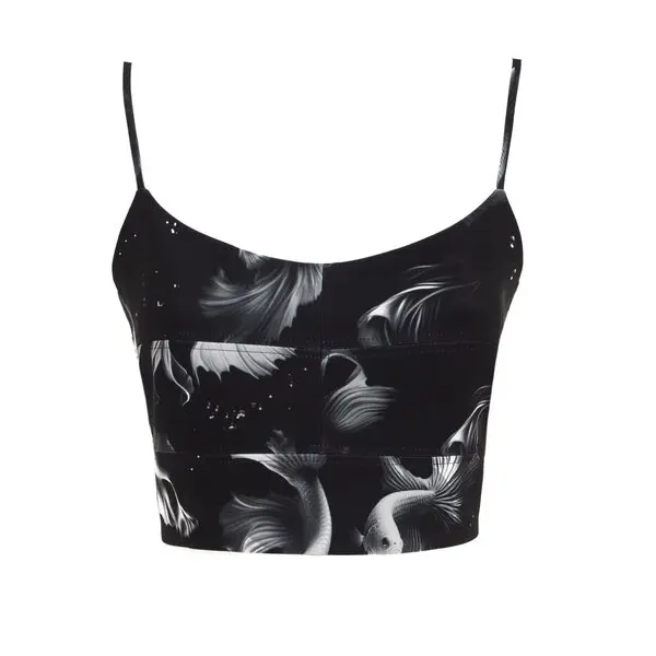 JULIA ALLERT Fashion Printed Crop Cami Top