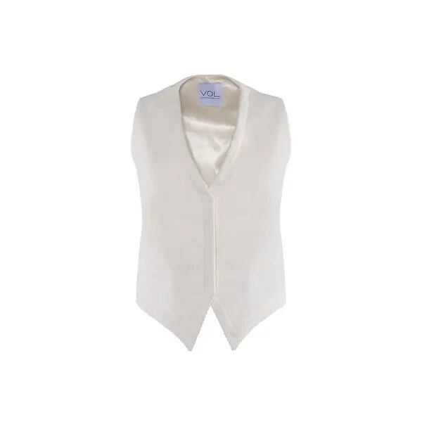 VESTIAIRE D'UN OISEAU LIBRE Corduroy Vest - White