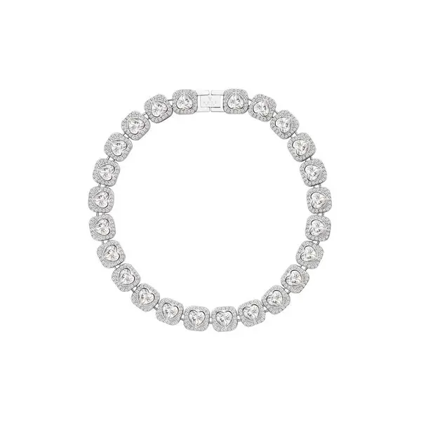 Arte Madrid Pet It On Heart-shaped Riviere Necklace