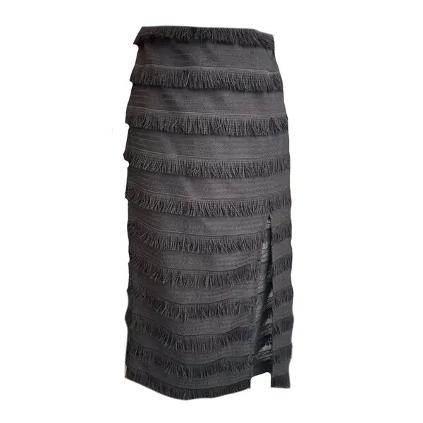 MIRIMALIST Fringe Pencil Skirt