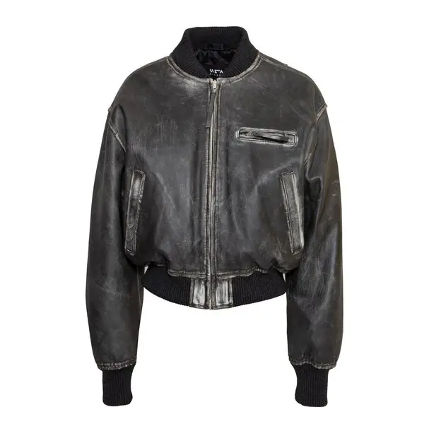 SVETA MILANO Dean Leather Bomber Jacket