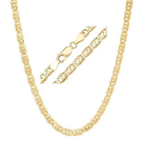 KYLIE HARPER Sterling Tiger Eye Link Chain Necklace - Gold