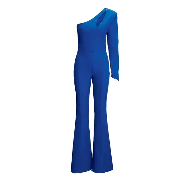 BLUZAT Electric Jumpsuit With Cut-out