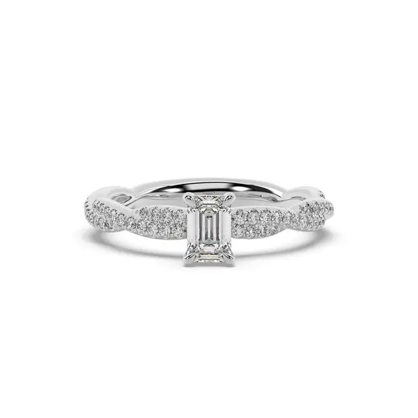 ARTISAN 14k Gold Cocktail Ring With Lab-grown Emerald-cut Diamond