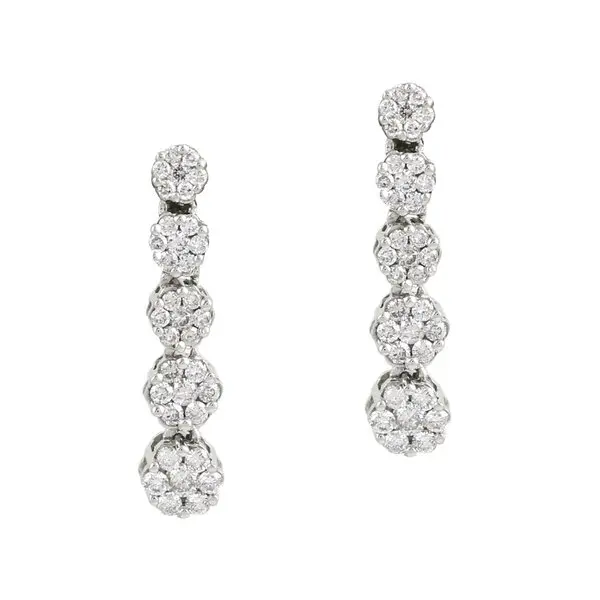 ARTISAN Diamond Cluster Drop Earrings In 18k Gold