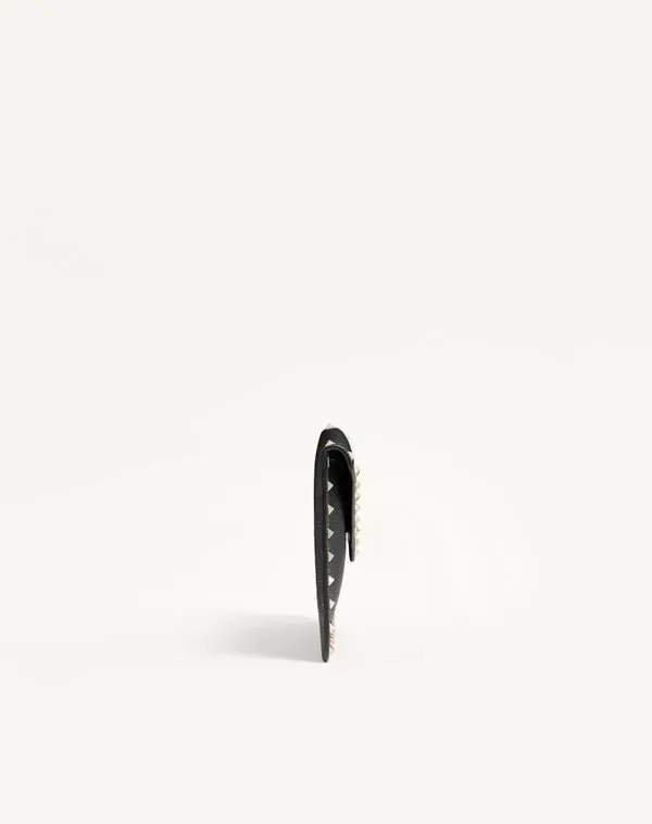 Valentino Garavani Rockstud Grainy Calfskin Pouch - Black