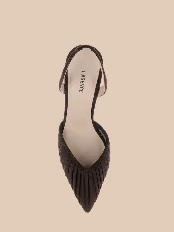 L'Agence Bowery Mesh Slingback Pump