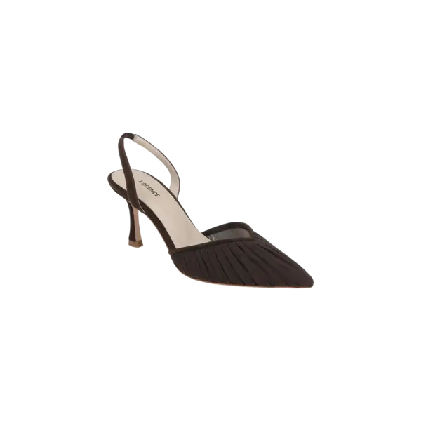 L'Agence Bowery Mesh Slingback Pump - Chocolate