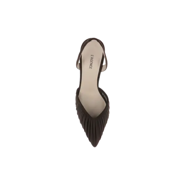 L'Agence Bowery Mesh Slingback Pump - Chocolate